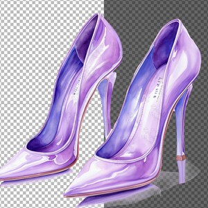 Watercolor High Heels Clipart, Colorful Womens Shoes, Bridal Shoes ...