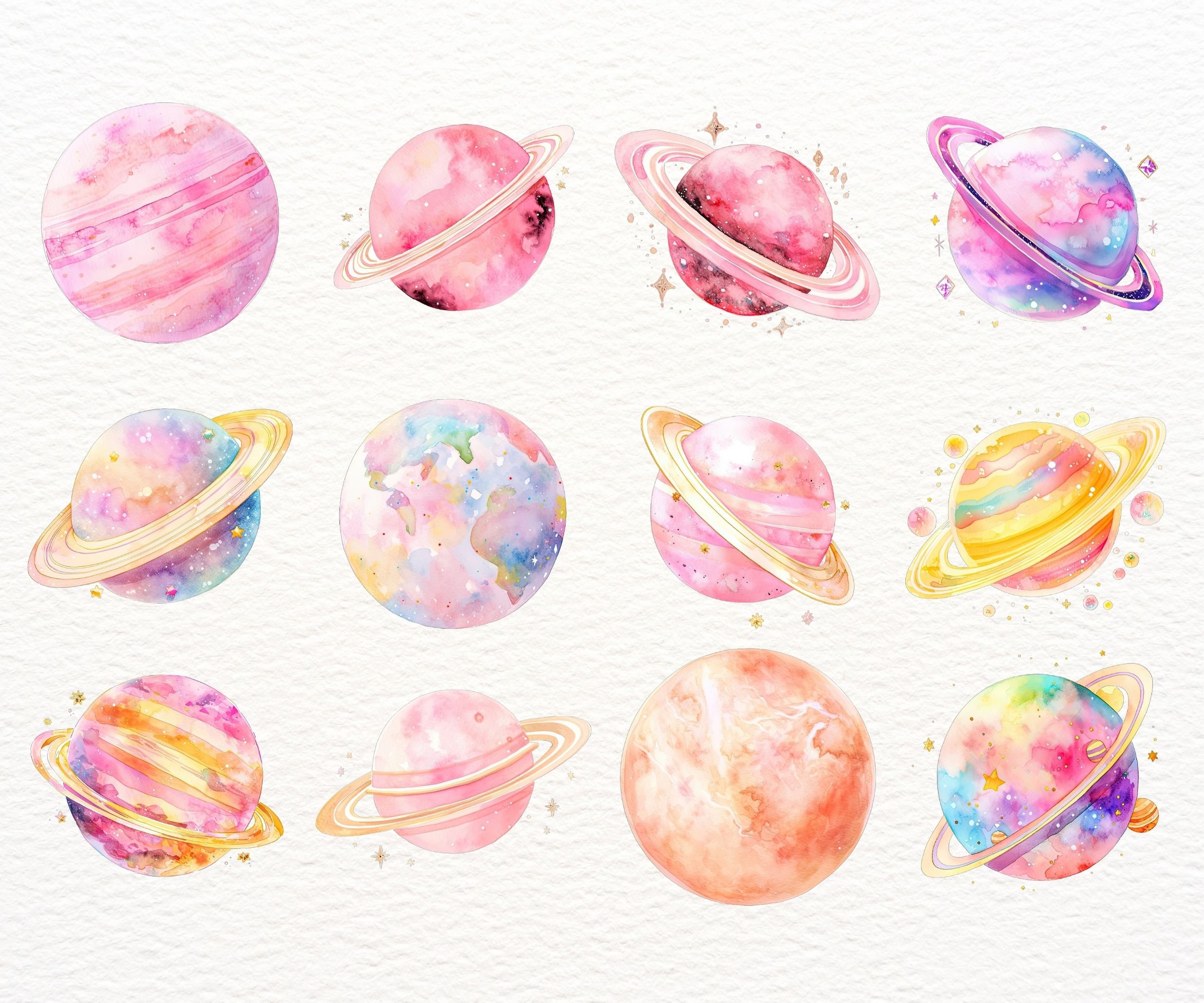 Watercolor Space Clipart - Planet Pngs, Nebula Backgrounds & Galaxy Art ...