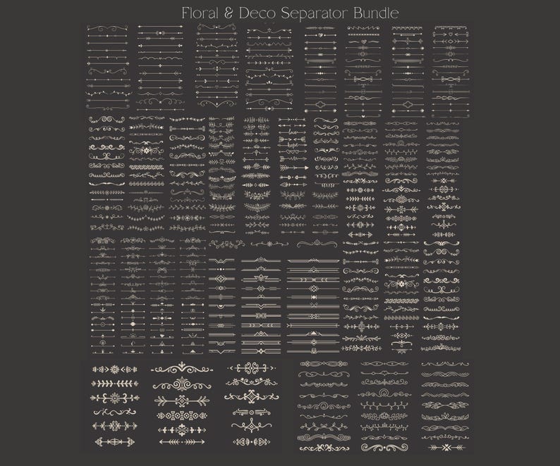 All Style Ornament Toolkit 1200 Plus Flourishes Dividers Frames Corners ...