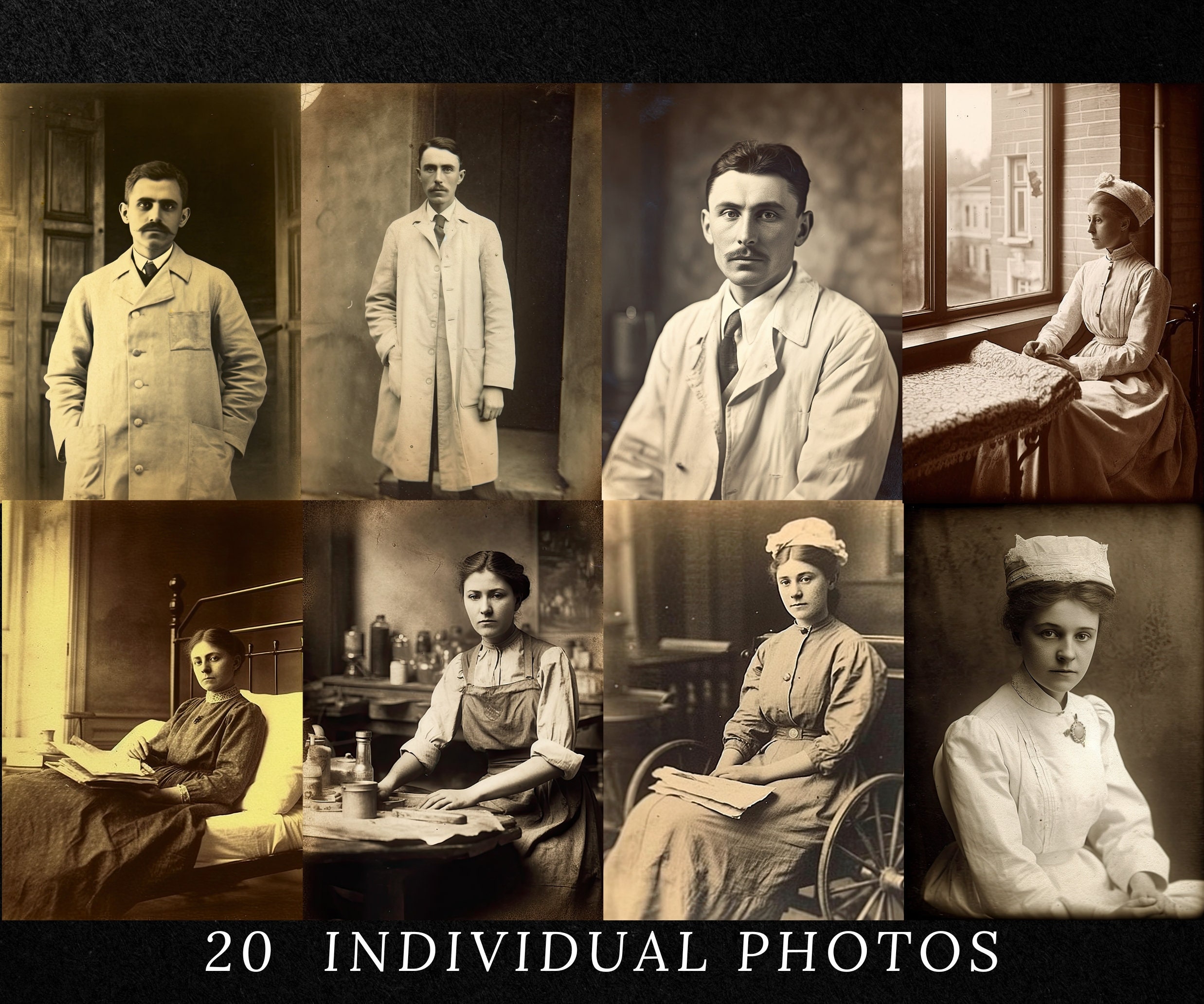 Vintage Hospital Photographs - Digital Collage,antique Hospital ...