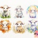 Chubby Sheep Watercolor Clipart Cute Kawaii Cartoon Sheep, Baby Lamb ...