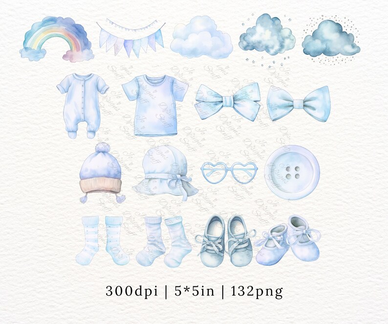 Watercolor Gender Reveal Png Clipart,boy or Girl Png Bundle, Baby ...