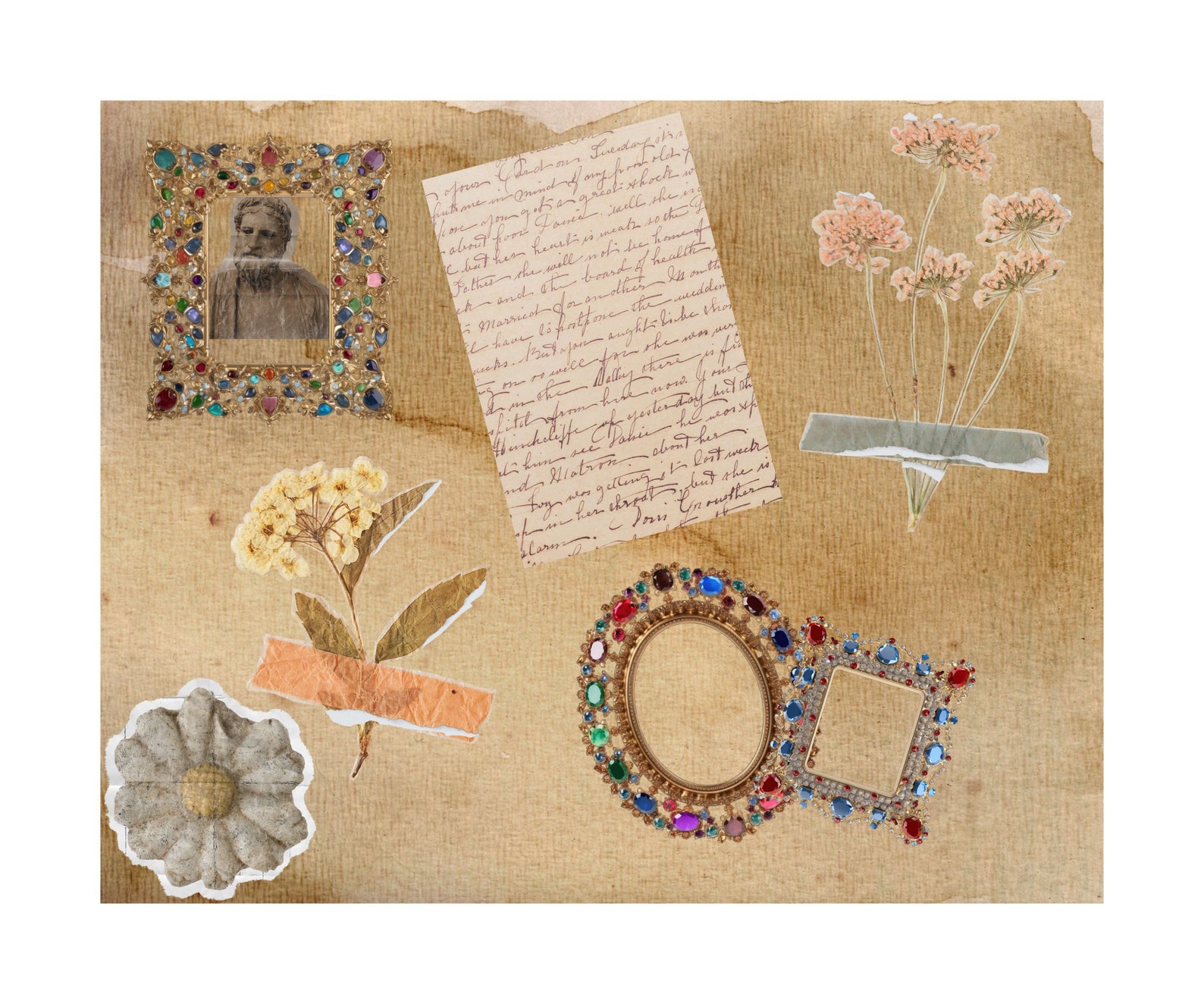 Gemstone & Jewelry Frames - Printable Elegant Frames, Junk Journal ...