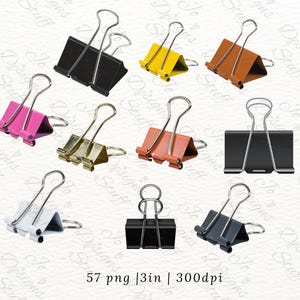 Paper Clip Sticker Digital Download Retro Ephemera PNG Office Paper ...