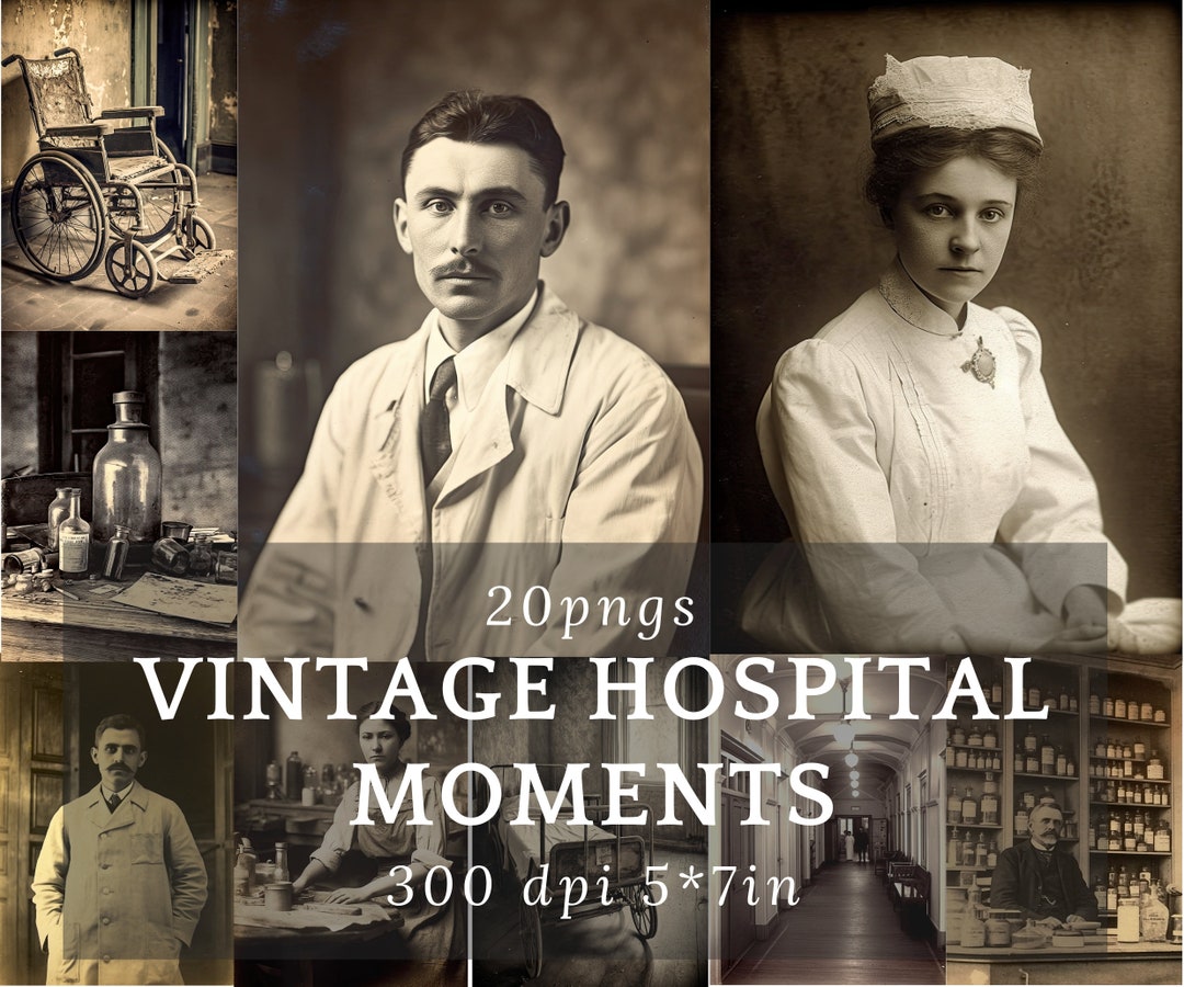 Vintage Hospital Photographs - Digital Collage,antique Hospital ...