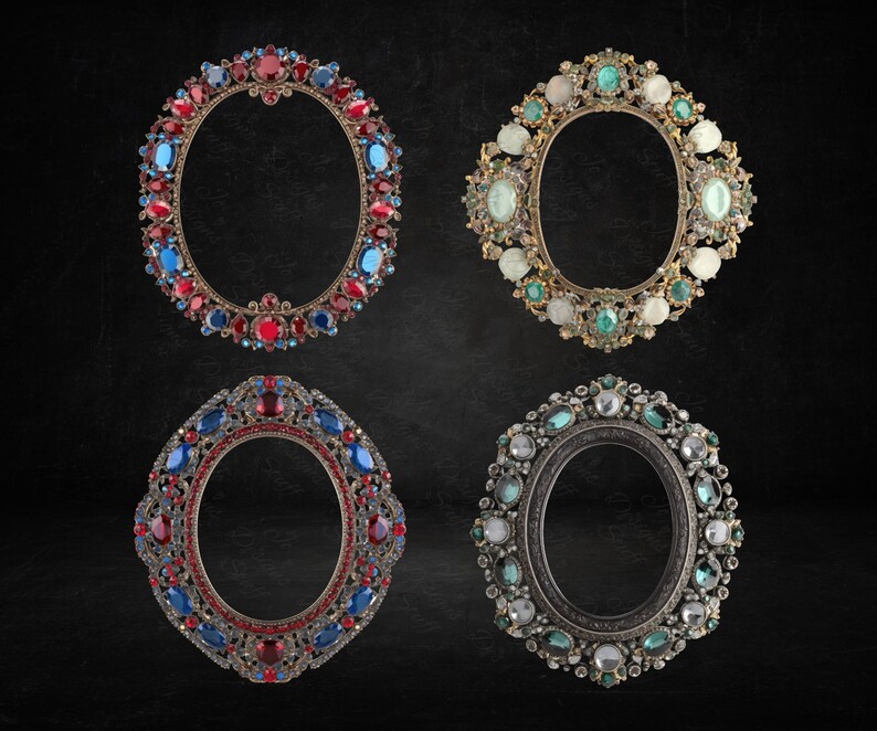 Gemstone & Jewelry Frames Printable Elegant Frames Junk - Etsy