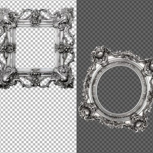 Antique Silver Frames - Printable, Digital Downloads, Junk Journal ...