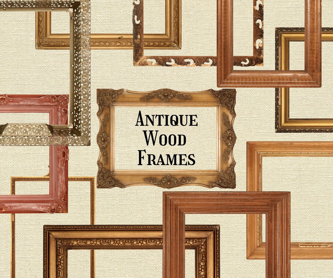 29 Antique Wood Frames, Metal Frames, Golden Frames, Perfect for ...