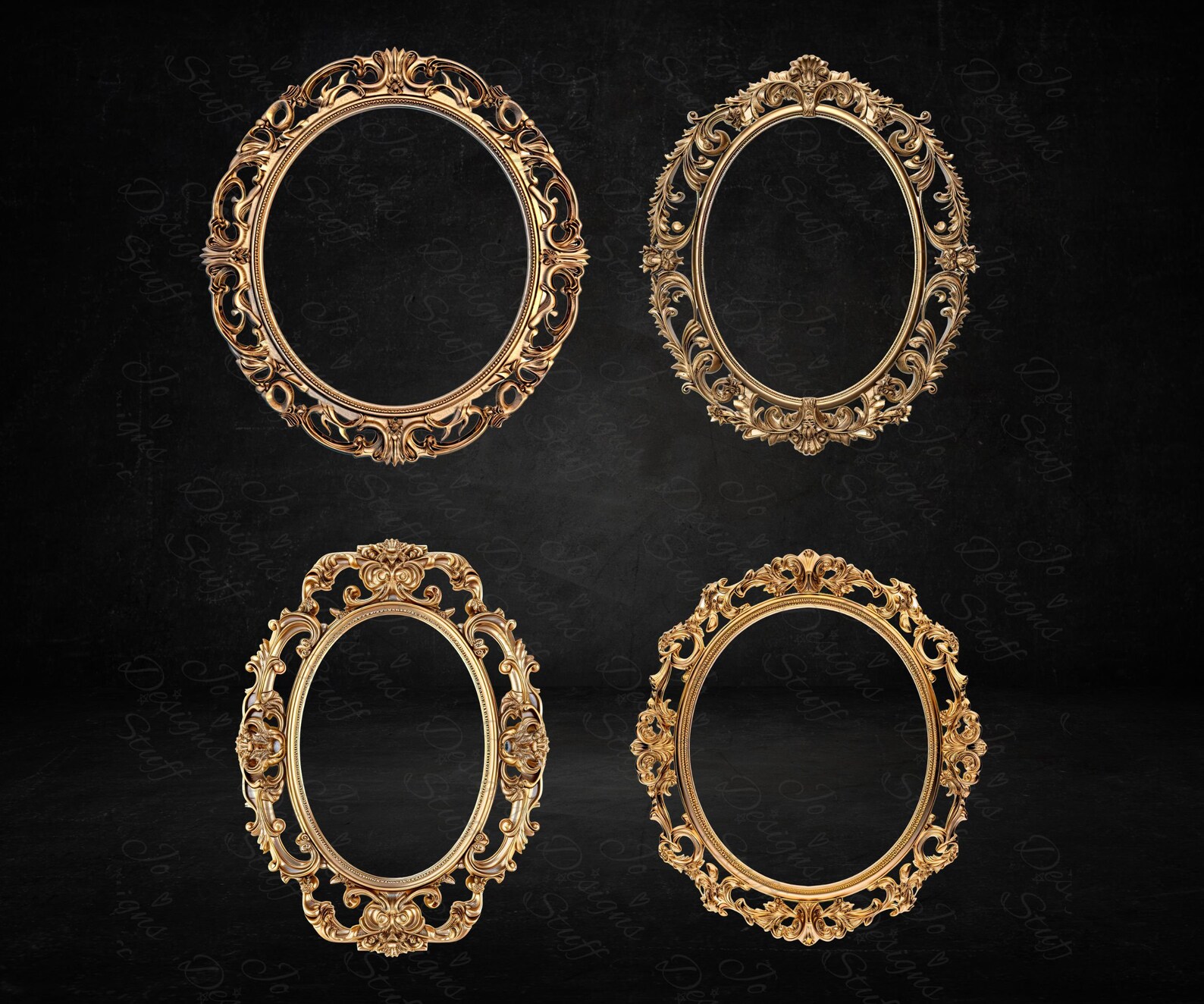 Antique Gold Frames - Digital Downloads, Junk Journal, Scrapbook ...