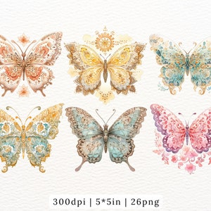 Watercolor Lace Butterfly PNG Clipart,elegant Ornate Butterfly ...