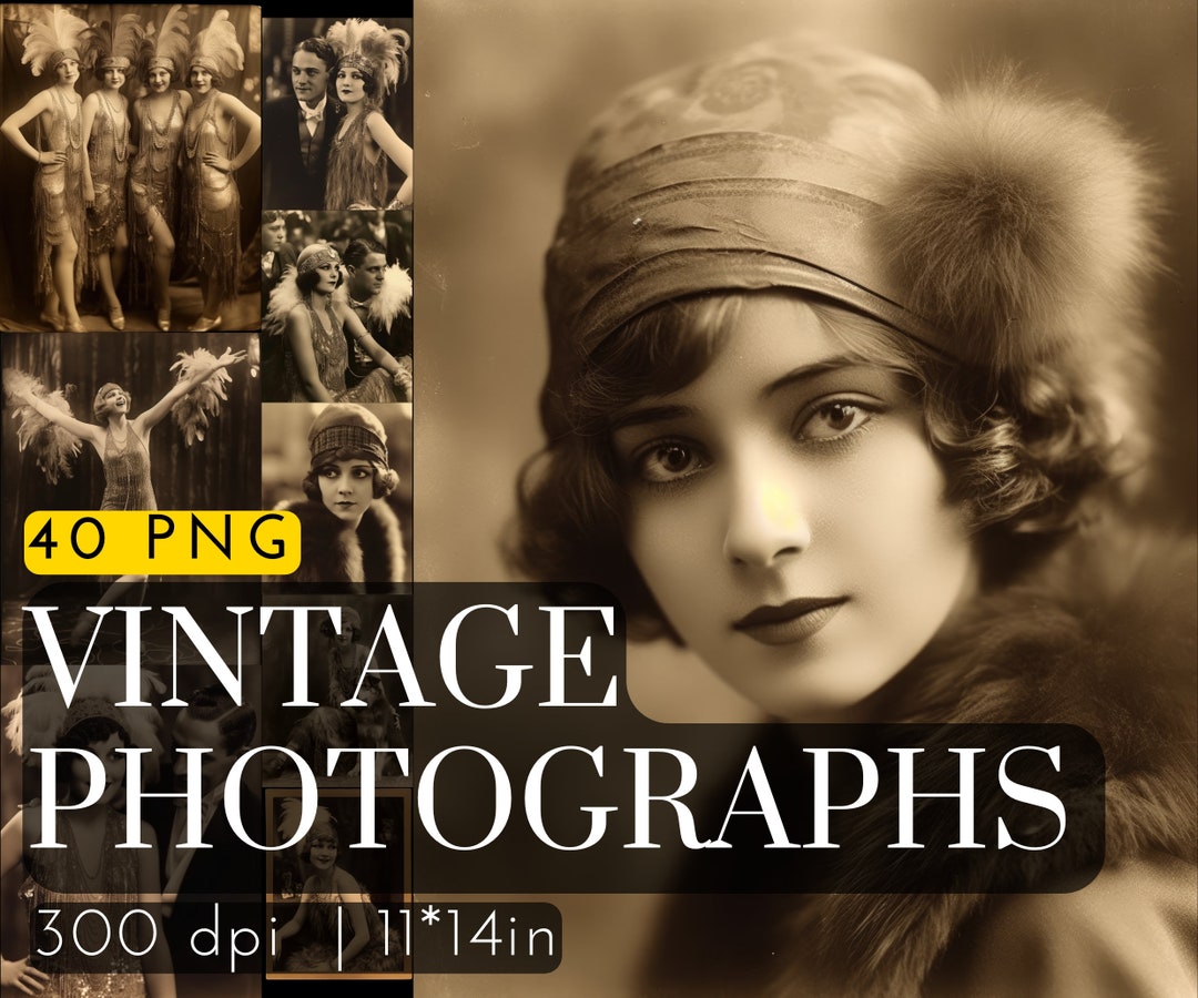 20's Old Photos Collection Roaring 20's Flapper - Etsy