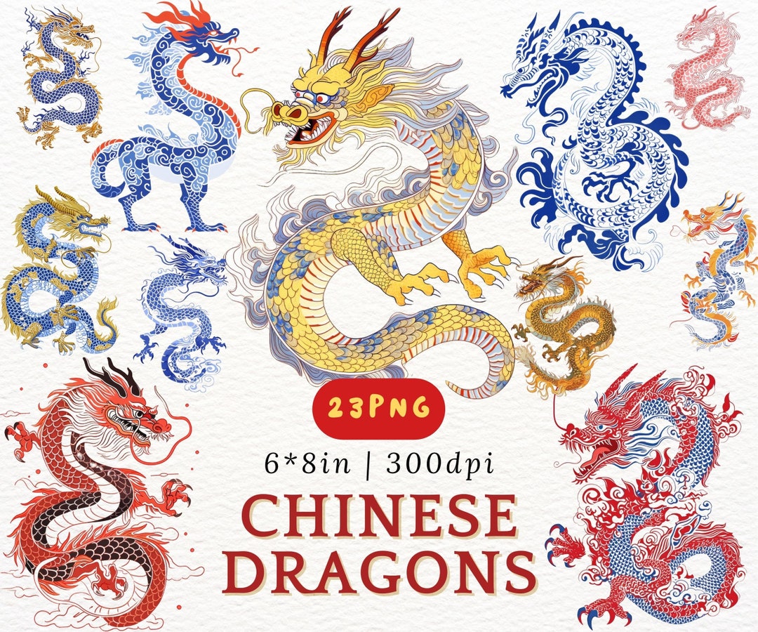 Chinese Dragon Clipart, Chinese New Year Clipart,lunar New Year Clip ...