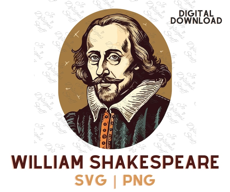 William Shakespeare Svg Png, Cartoon William Shakespeare Clipart Vector ...