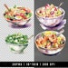 Salad Bowl Clipart Collection, Watercolor Salad Variety Pack, Caesar ...