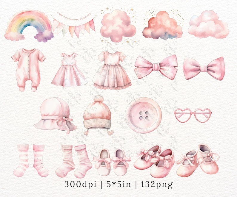 Watercolor Gender Reveal Png Clipart,boy or Girl Png Bundle, Baby ...