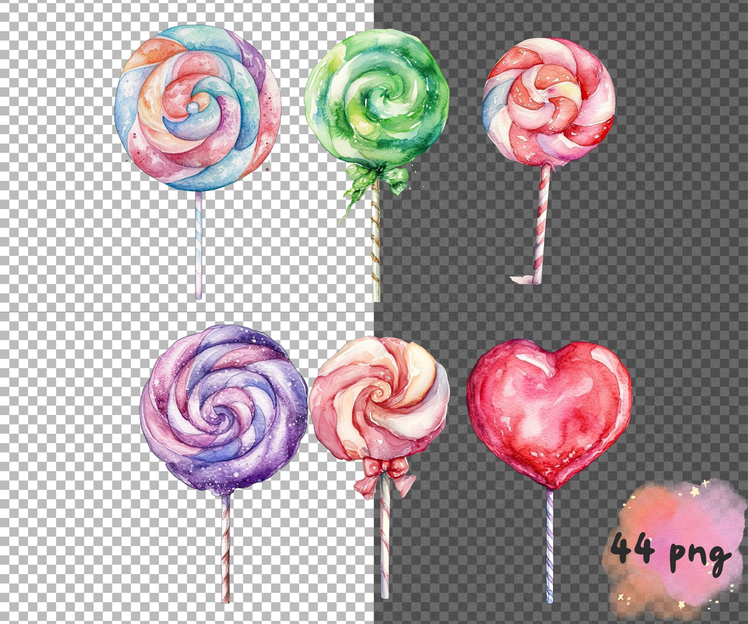 Candy Clipart Collection Watercolor Candy Variety Pack Gummy - Etsy