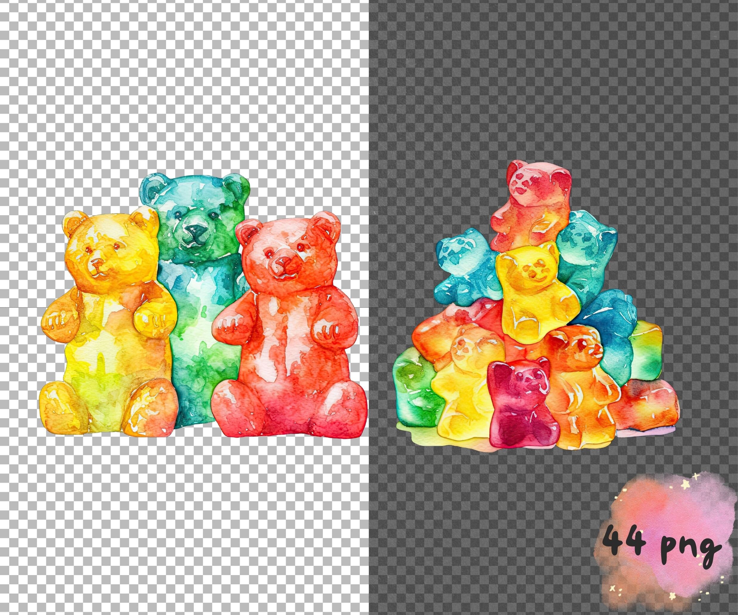 Candy Clipart Collection Watercolor Candy Variety Pack Gummy - Etsy