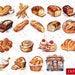 Bakery Food Clipart Collection Vintage Watercolor Pastry, Bread ...