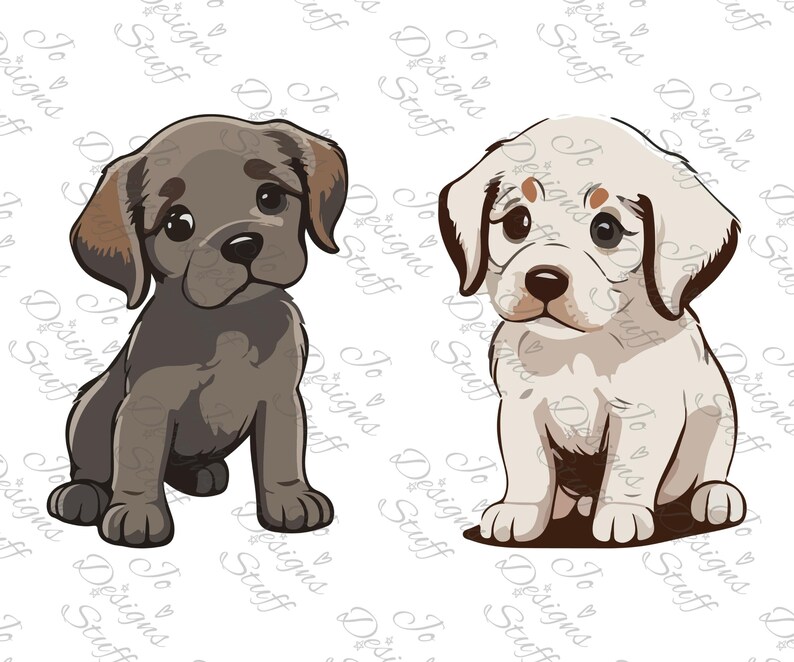 Cute Puppies Svg, Dogs Clipart , 6 Puppy Cut Files, Labrador Puppy Svg ...