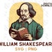 William Shakespeare Svg Png, Cartoon William Shakespeare Clipart Vector ...