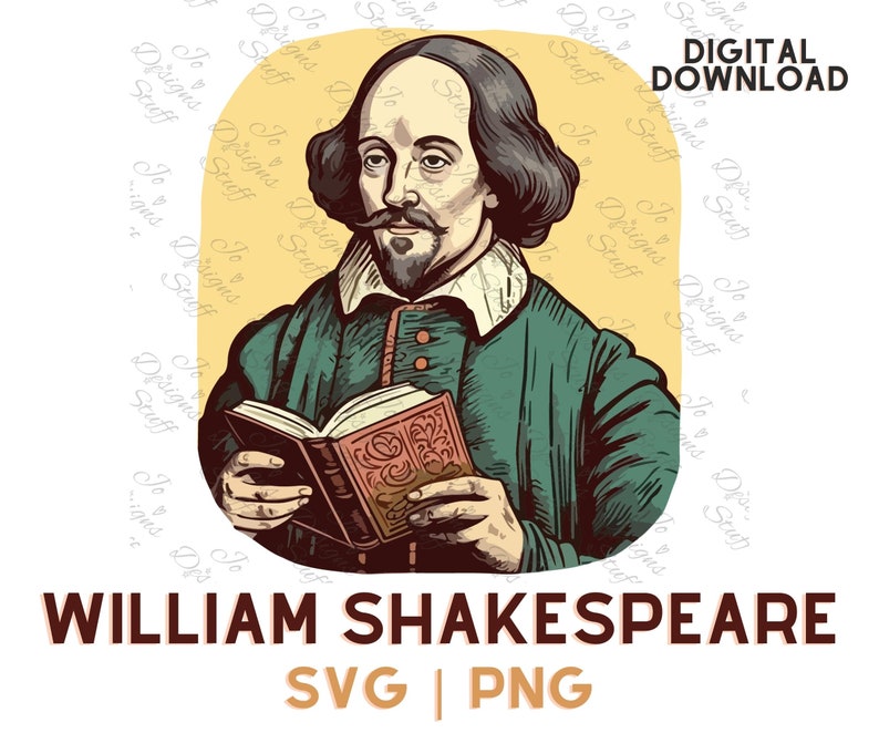 William Shakespeare Svg Png, Cartoon William Shakespeare Clipart Vector ...