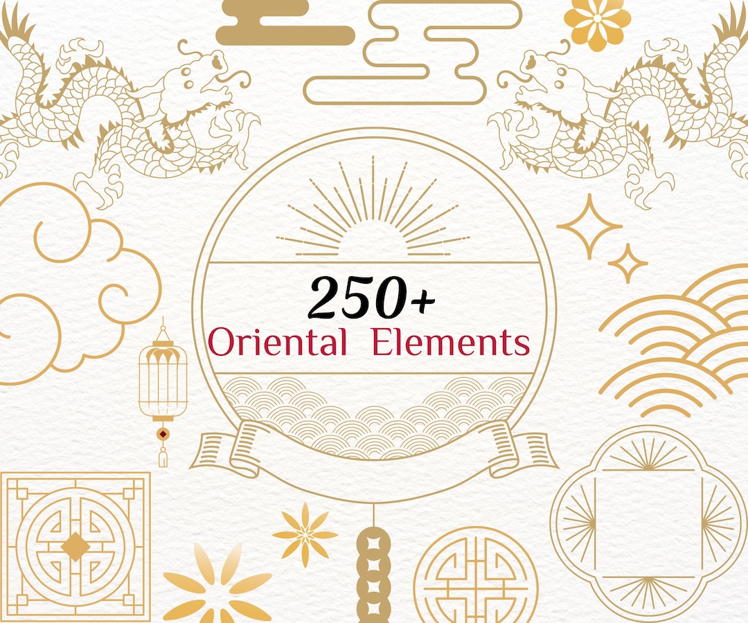 Chinese New Year SVG, AI Clipart Bundle - Traditional Lunar Festival ...