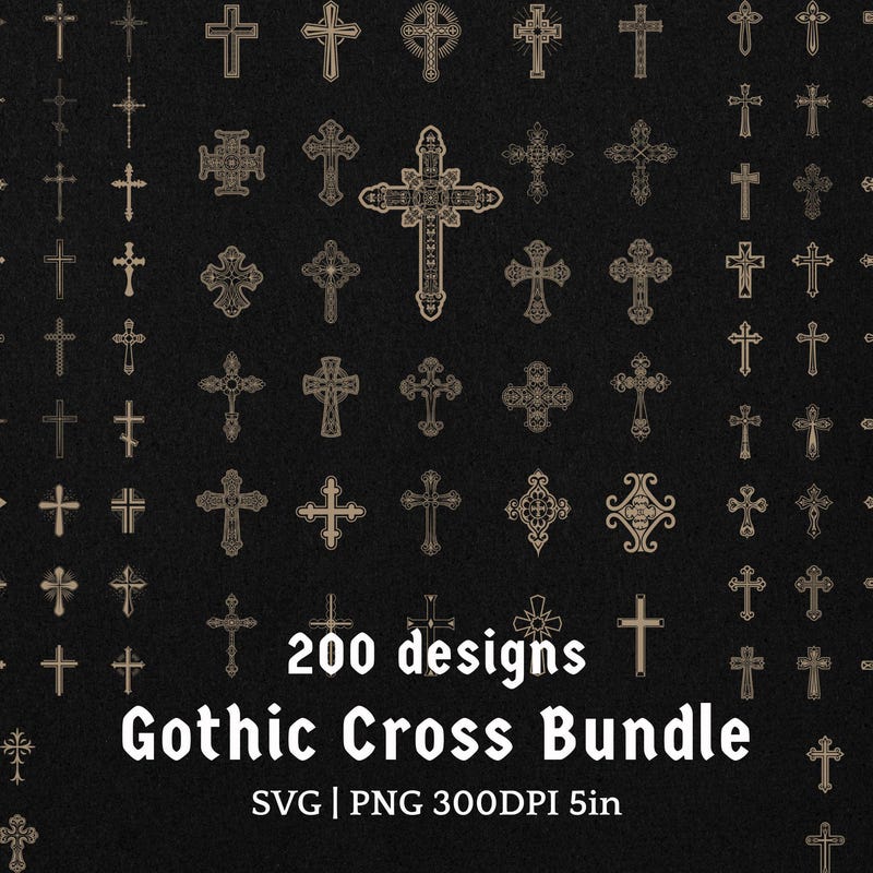 Chrome Heart Cross Svg - Etsy