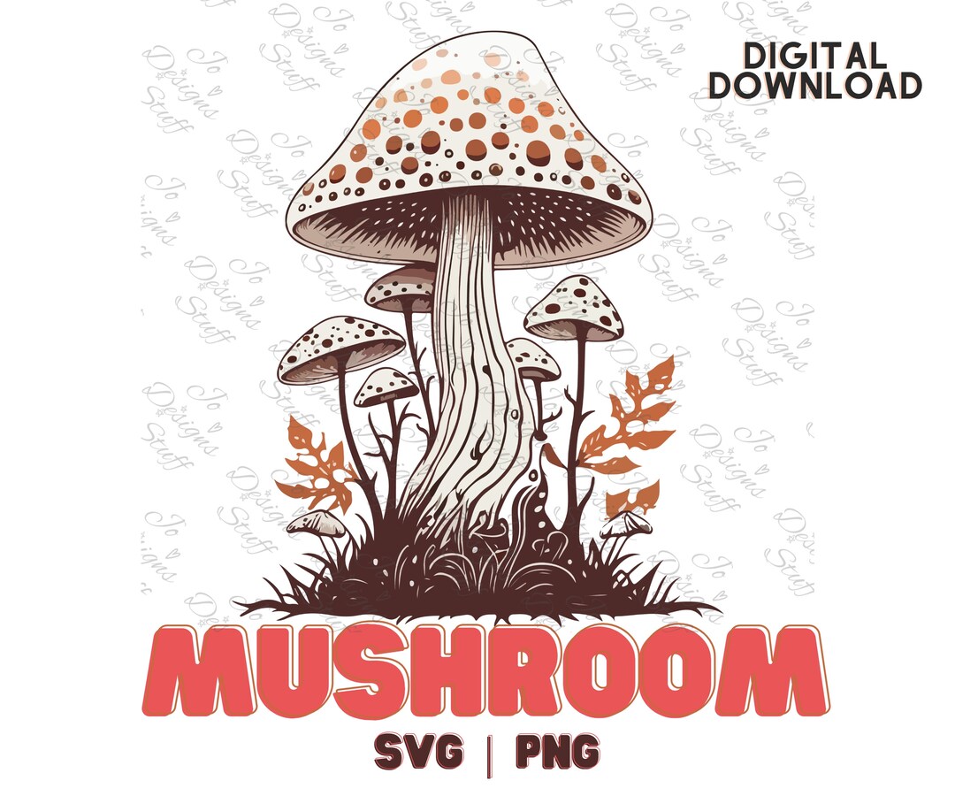 Mushroom Svg, Colorful Fungus Svg, Cartoon Mushroom Clipart, Mushroom ...