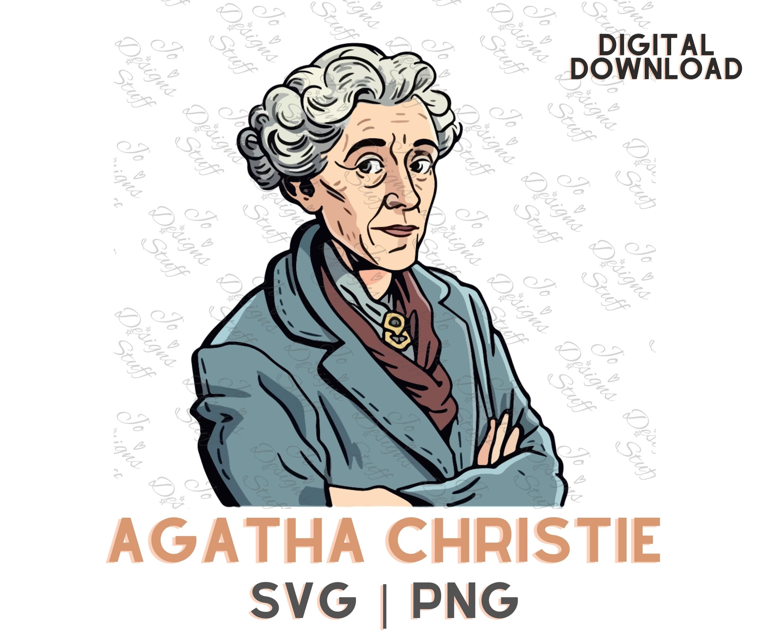 Agatha Christie Svg Png, Cartoon Agatha Christie Clipart Vector, Cut ...