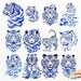 Chinese Tiger Clipart Traditional Tiger Pattern Png Vintage - Etsy