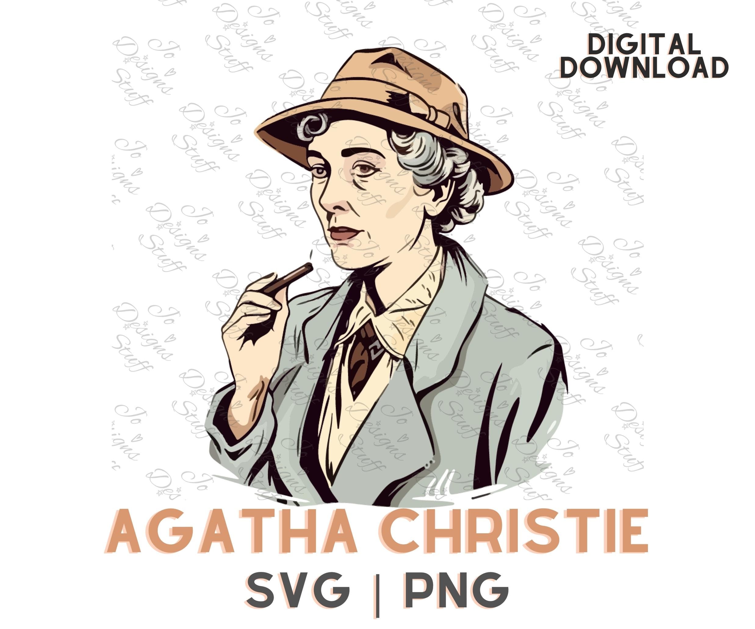 Agatha Christie Svg Png, Cartoon Agatha Christie Clipart Vector, Cut ...