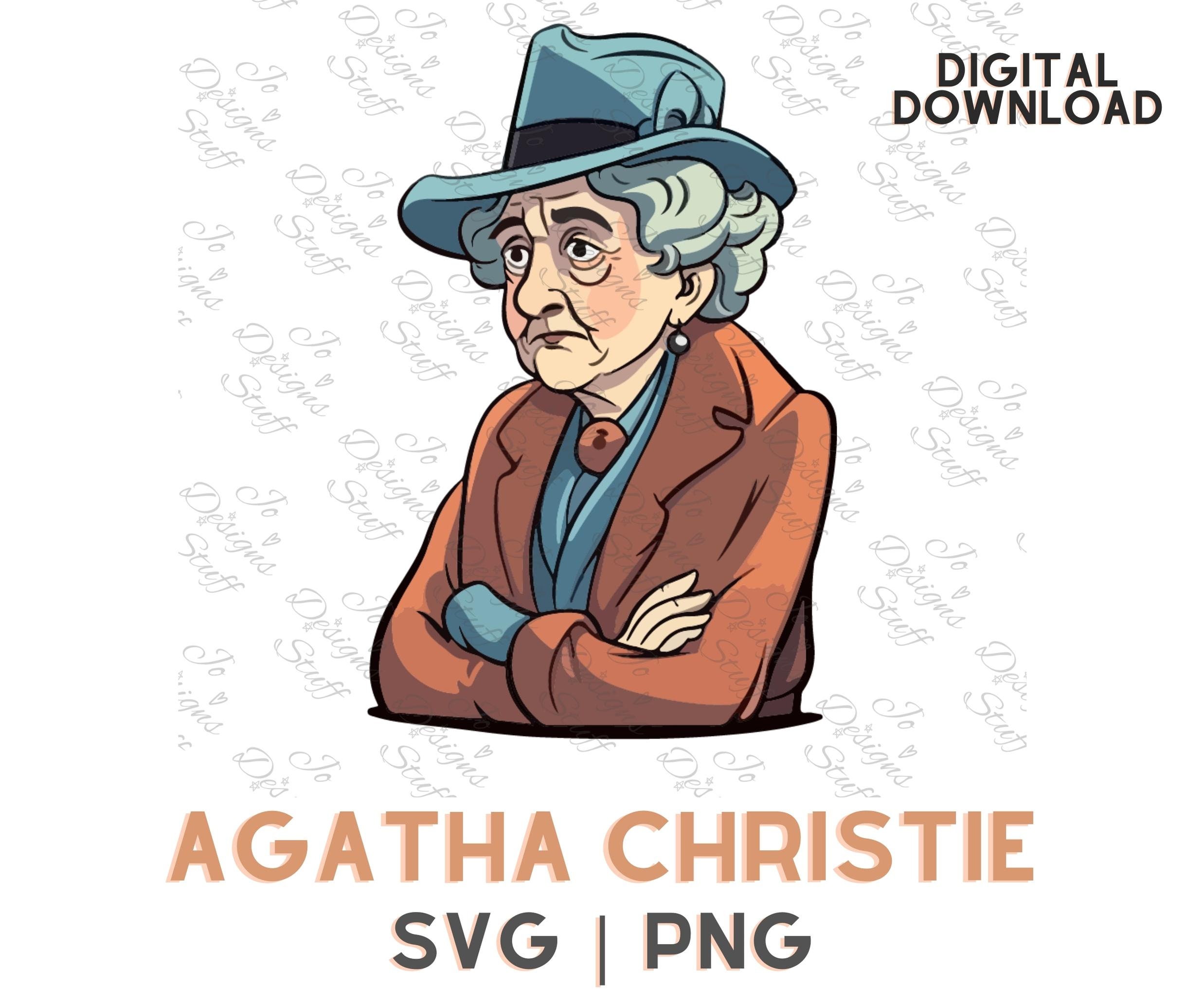 Agatha Christie Svg Png, Cartoon Agatha Christie Clipart Vector, Cut ...