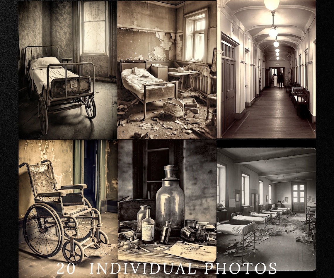 Vintage Hospital Photographs - Digital Collage,antique Hospital ...