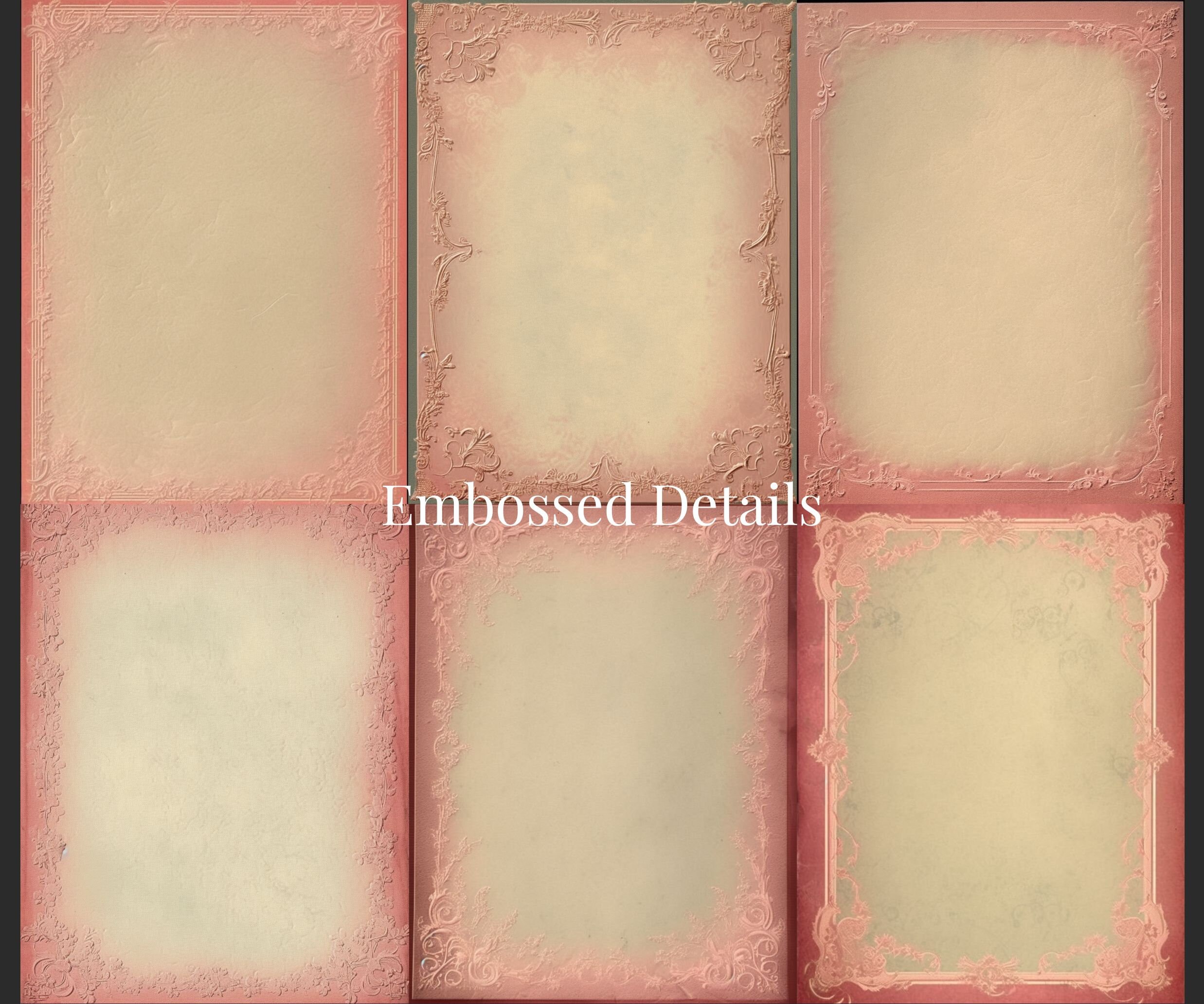 Embossed Junk Journal Paper Set of 10 Paper - Etsy