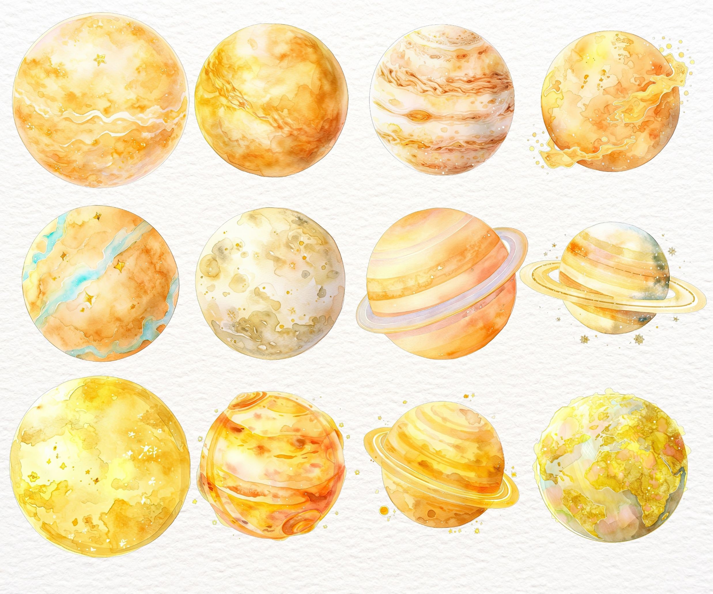 Watercolor Space Clipart - Planet Pngs, Nebula Backgrounds & Galaxy Art ...