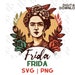 Frida Kahlo Svg, Vintage Retro Frida Kahlo With Floral Clipart Vector ...