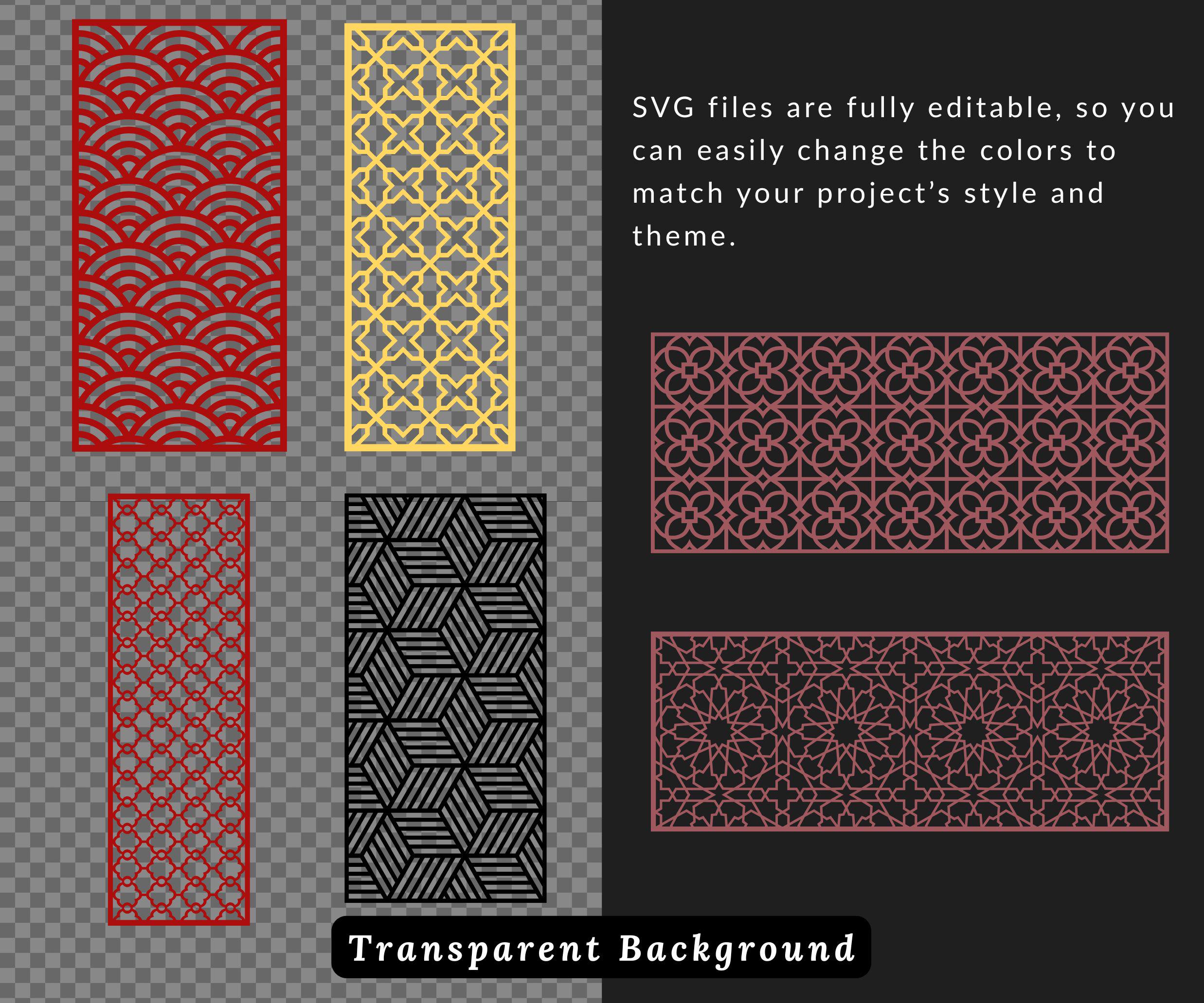 Chinese Lattice Window Patterns 350+ SVG PNG Digital Download for Laser ...