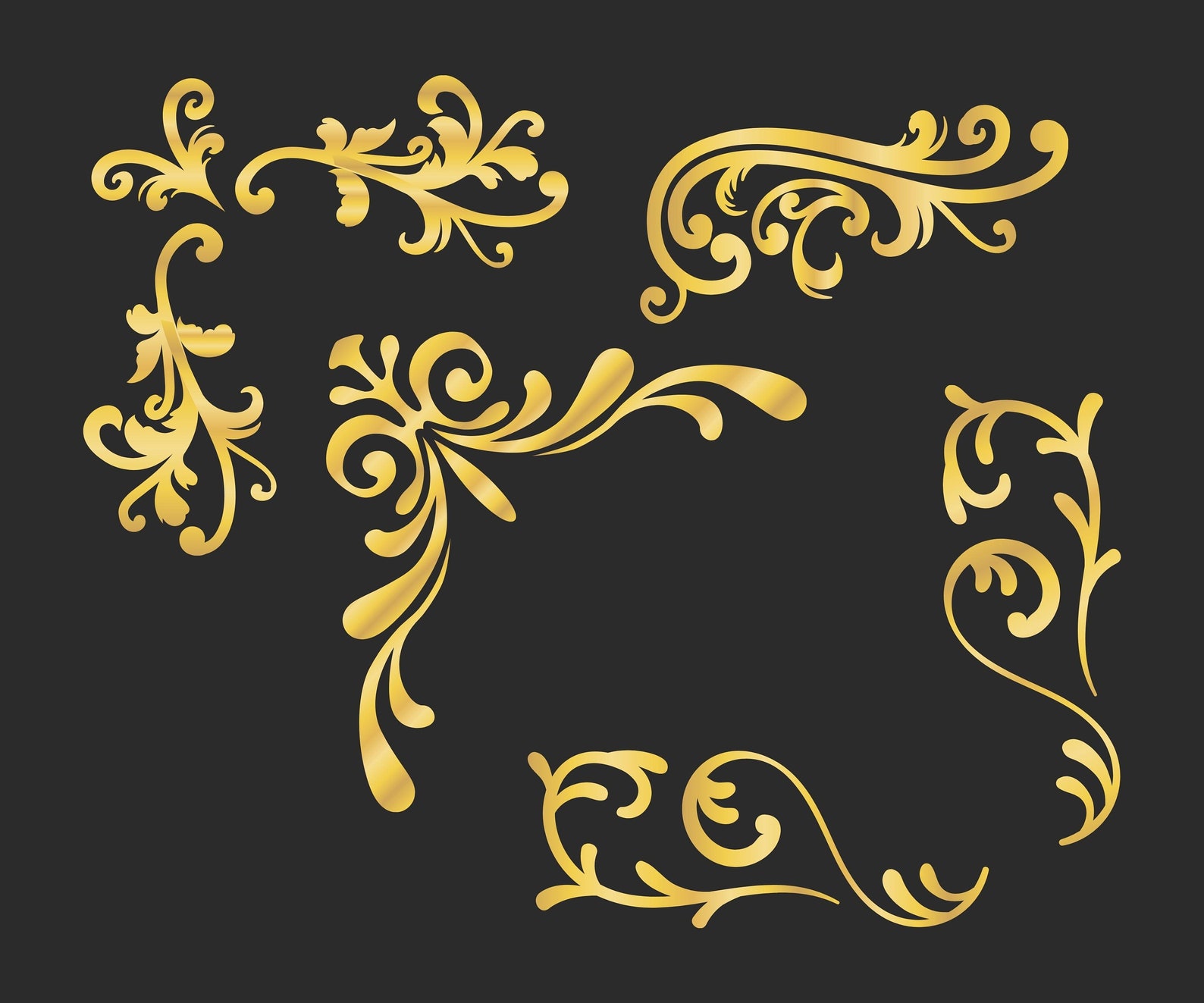 Frames SVG, Swirl Frames SVG, Frames Cut Files, Frames Silhouette ...