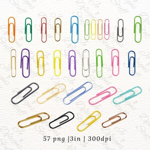 Paper Clip Sticker Digital Download Retro Ephemera PNG Office Paper ...
