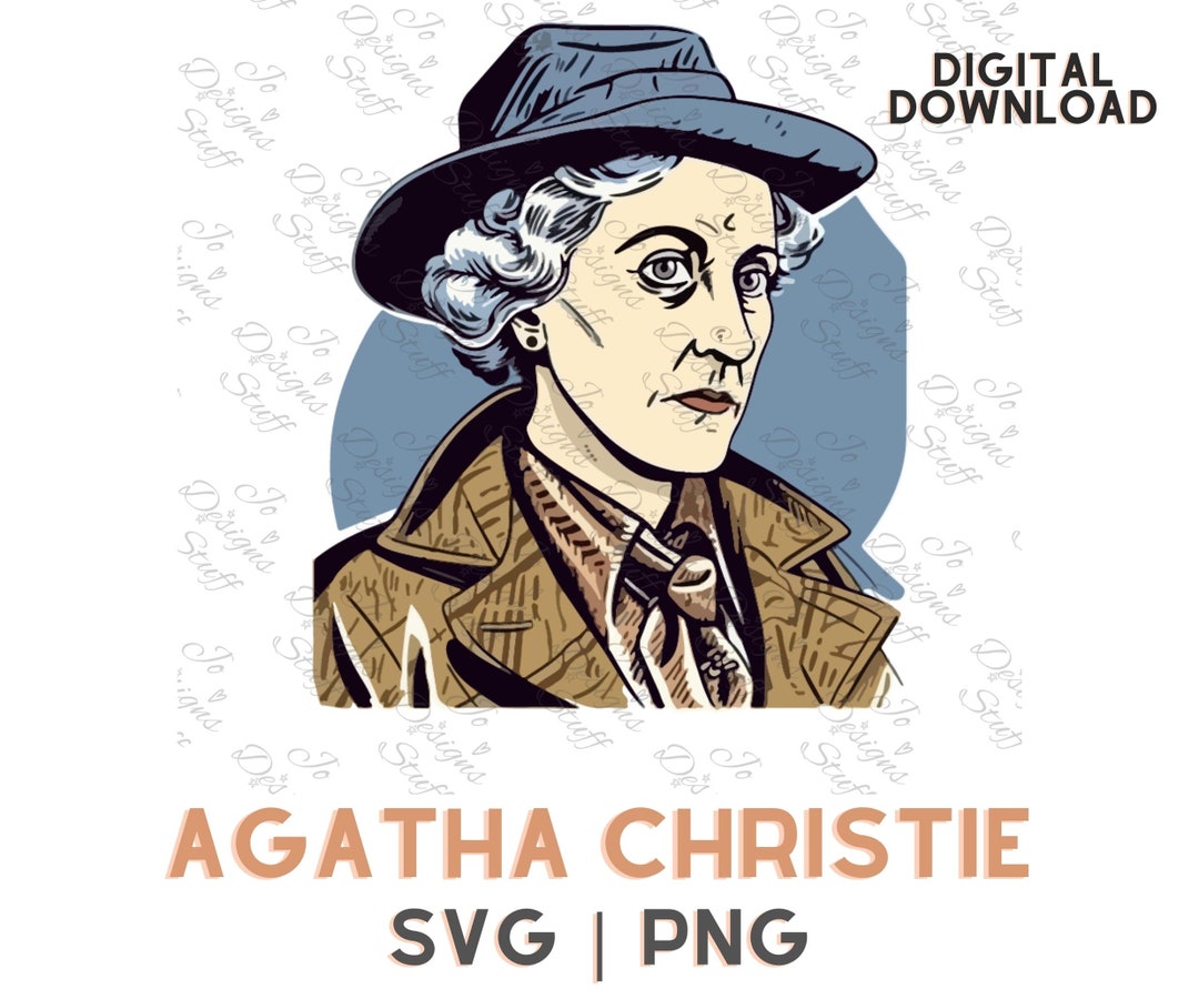 Agatha Christie Svg Png, Cartoon Agatha Christie Clipart Vector, Cut ...