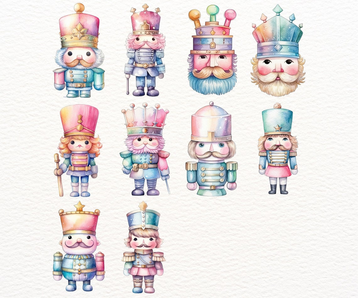 Watercolor Nutcracker Clipart Cute Nutcracker Png Funny - Etsy
