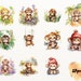 Chubby Monkeys Watercolor Clipart Cute Kawaii Cartoon Monkeys, Baby ...