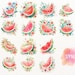 Watermelon Watercolor Clipart, Decorative Frame, Line, Leaf, Fruit ...