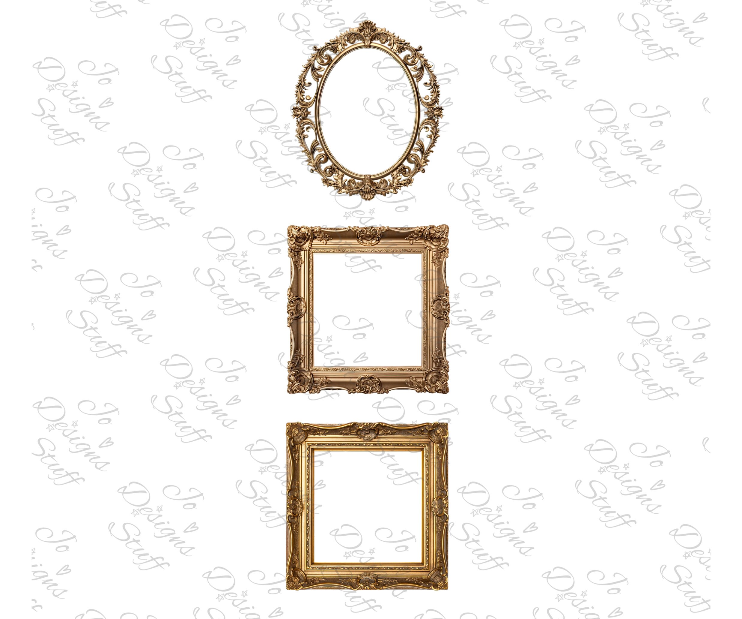 Antique Gold Frames - Fussy Cuts, Junk Journal, Scrapbook, Collage ...