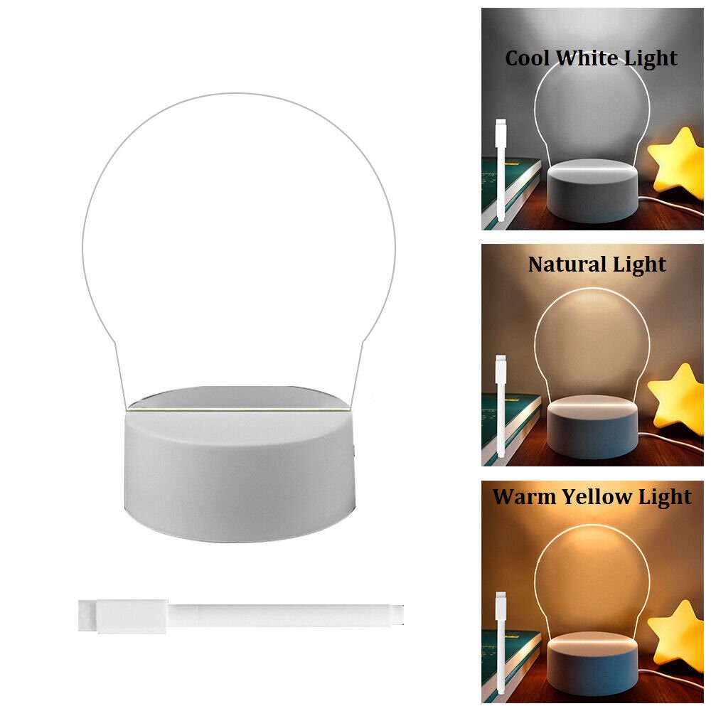 Multifunctional Acrylic Transparent Note Board Light-emitting Message ...