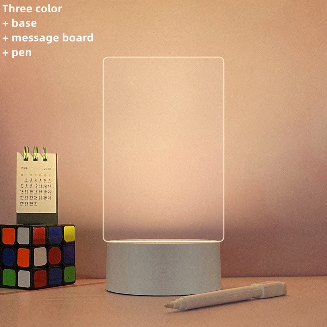 Multifunctional Acrylic Transparent Note Board Light-emitting Message ...