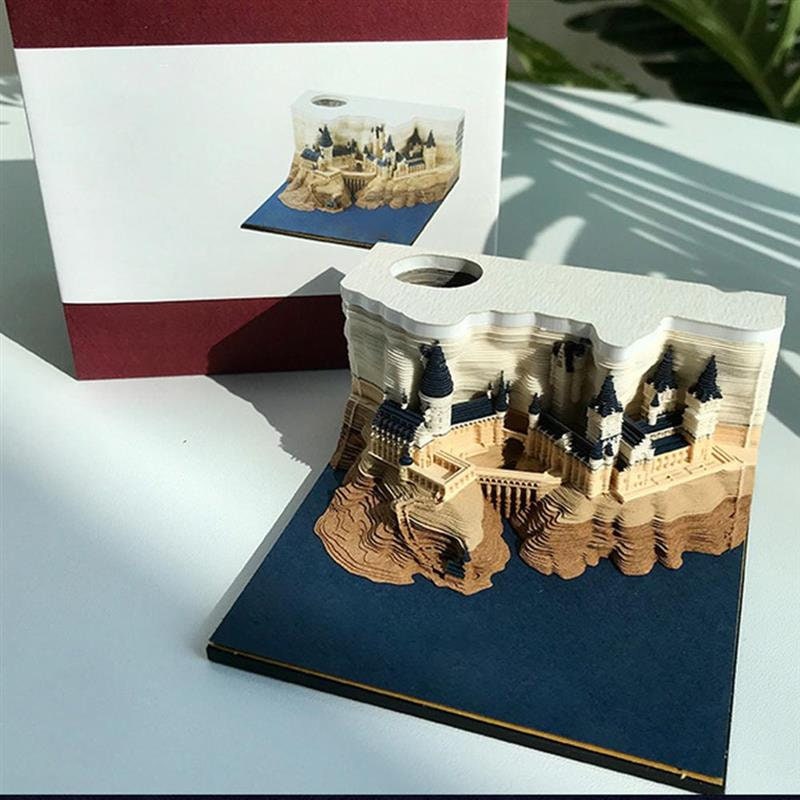 Magic Castle 3D Note Paper Carving Art Building Blocks Paper, Note ...
