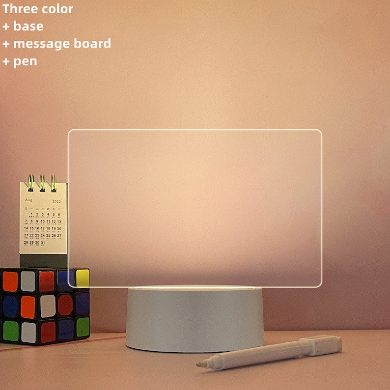 Multifunctional Acrylic Transparent Note Board Light-emitting Message ...