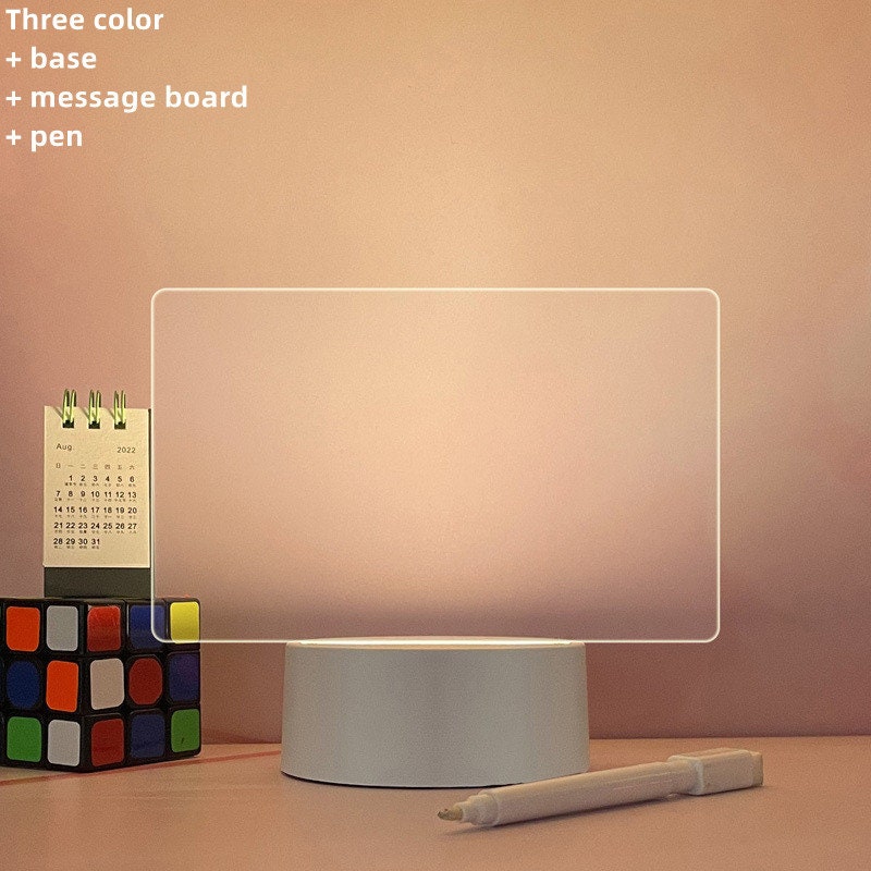 Multifunctional Acrylic Transparent Note Board Light-emitting Message ...