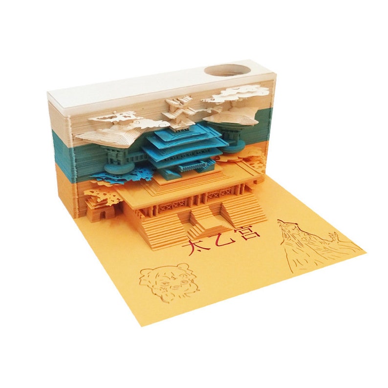 Beautiful 3D Note Book Paper Novelty Creative Gift, Carving Castle ...